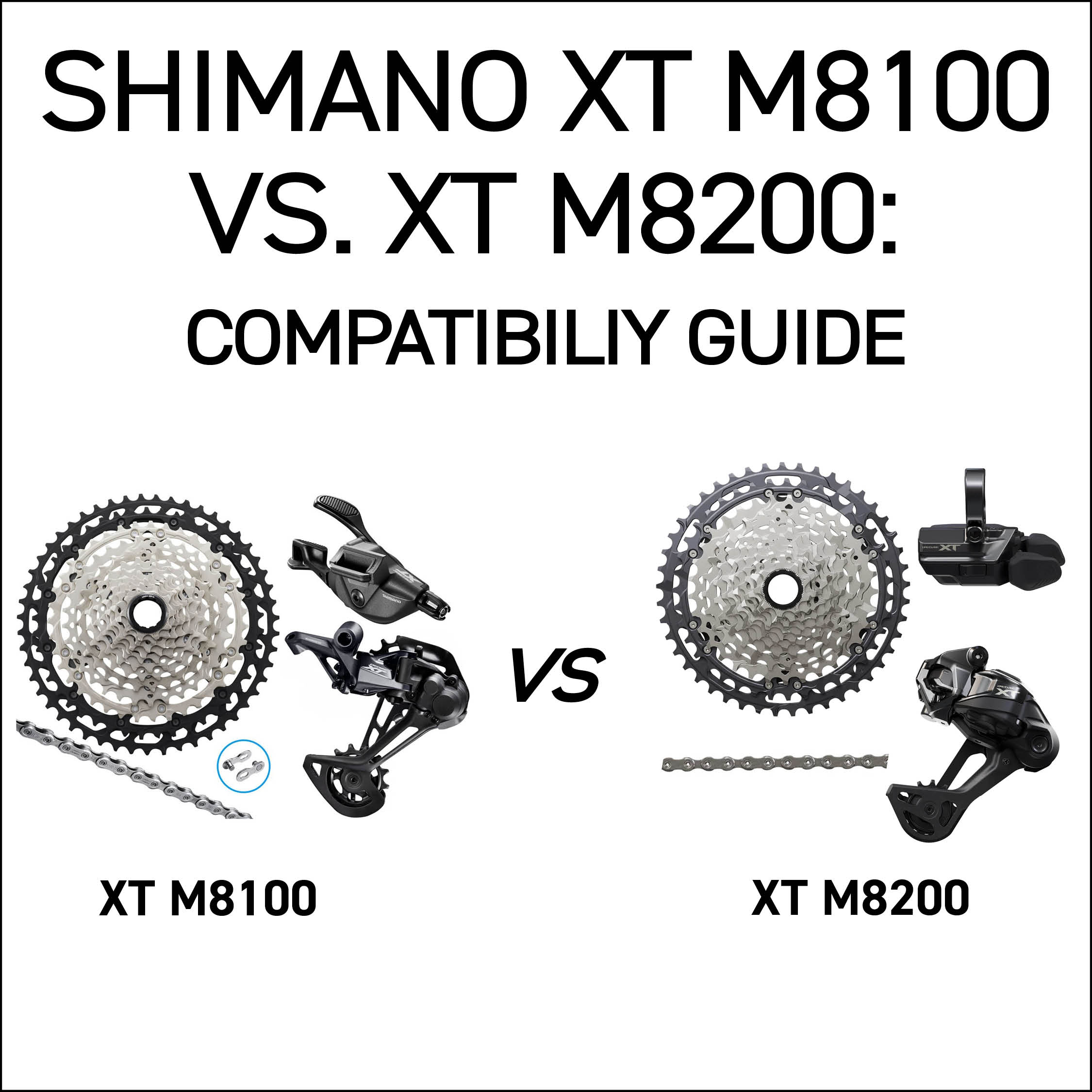 Shimano XT M8100 vs XT M8200: Compatibility Guide – TBS Bike Parts
